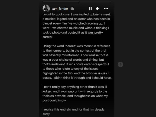 Sam Fender se disculpa por publicación “irrespetuosa” e “ignorante” de ...