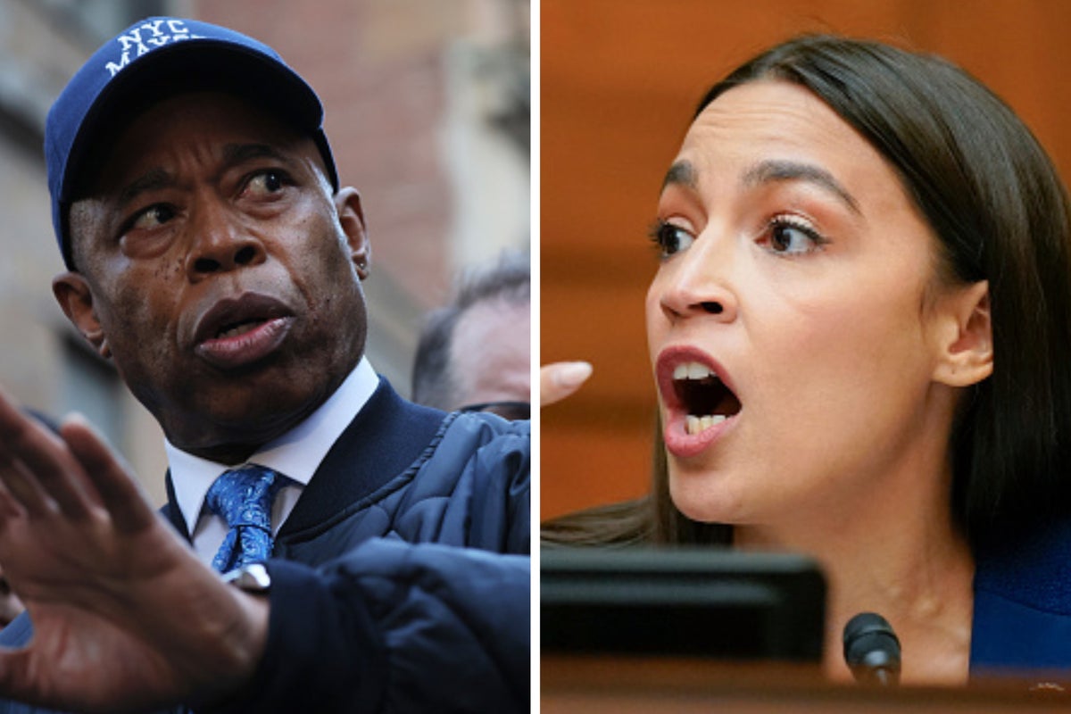 Riña entre Eric Adams y AOC por la muerte de un indigente estrangulado ...